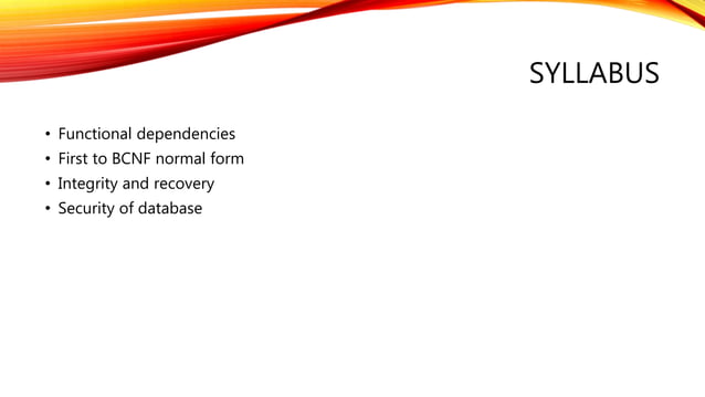 Relational Database Design Ppt 7209