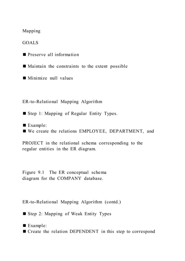 Relational Database Design By Er And Err To Relational Ma Pdf