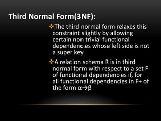 Relational database design unit(v) | PPT