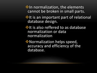 Relational database design unit(v) | PPT