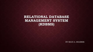 Relational Database Management System | PPTX