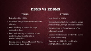 Relational Database Management System | PPTX