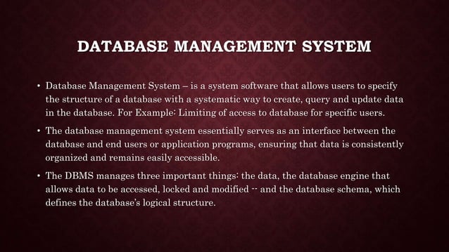 Relational Database Management System | PPTX