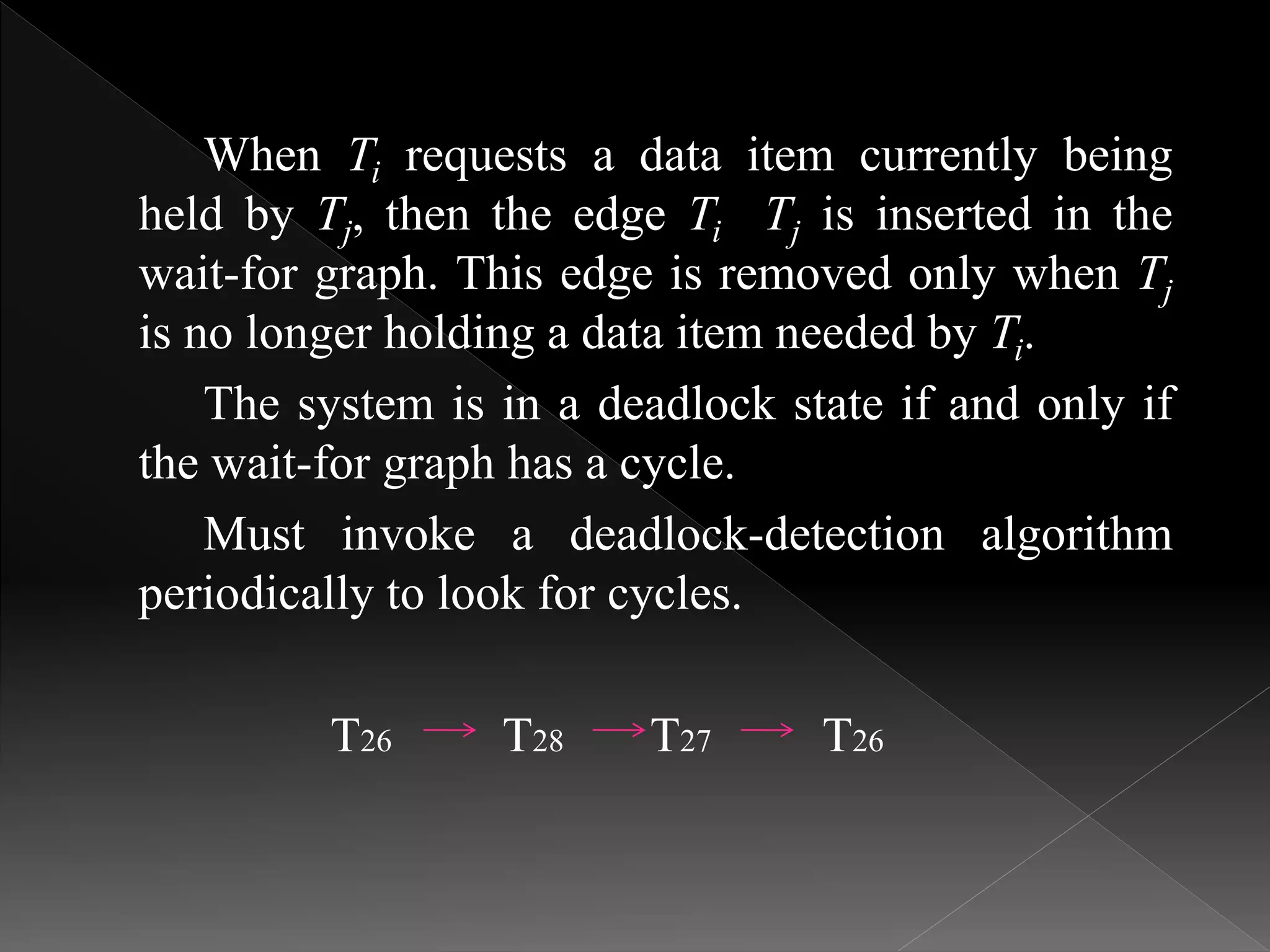 Transaction Management - Deadlock Handling | PPT
