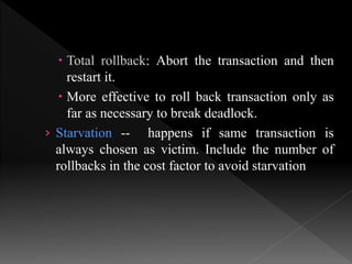 Transaction Management - Deadlock Handling | PPT