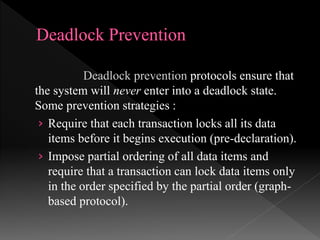 Transaction Management - Deadlock Handling | PPT