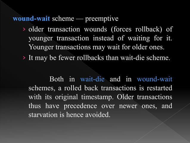 Transaction Management - Deadlock Handling | PPT