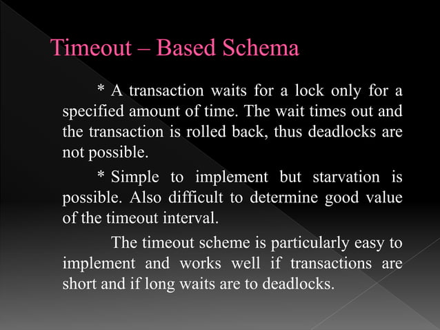 Transaction Management - Deadlock Handling | PPT