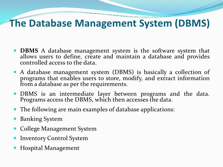 Relational database management system (rdbms) i Relational database management system (rdbms) i