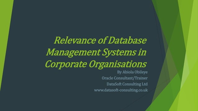 Relational Database Management Systems Ppt 