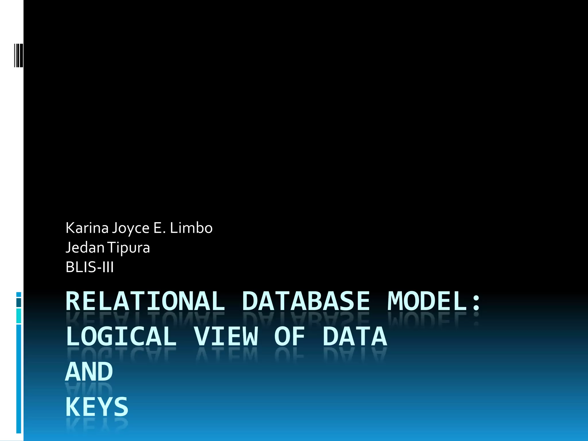 Relational Database Model Report Pptx Databases Computer 7117