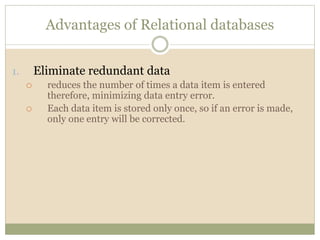 Relational database revised | PPTX | Databases | Computer Software and Applications