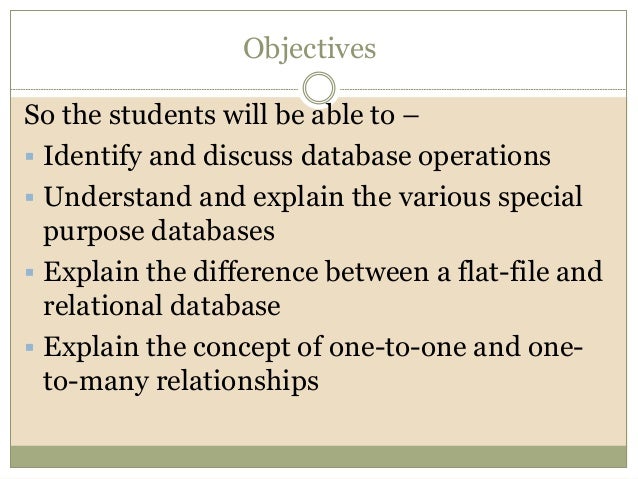 Relational Database Revised