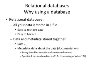 Relational databases | PPTX | Databases | Computer Software and Applications