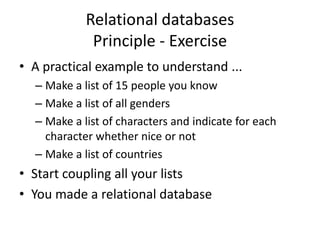 Relational databases | PPTX | Databases | Computer Software and Applications