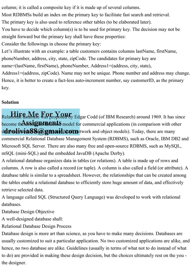 Relational database was proposed by Edgar Codd (of IBM Research) aro.pdf