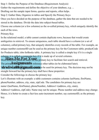 Relational database was proposed by Edgar Codd (of IBM Research) aro.pdf