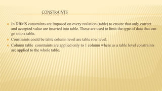 Relational data model | PPTX