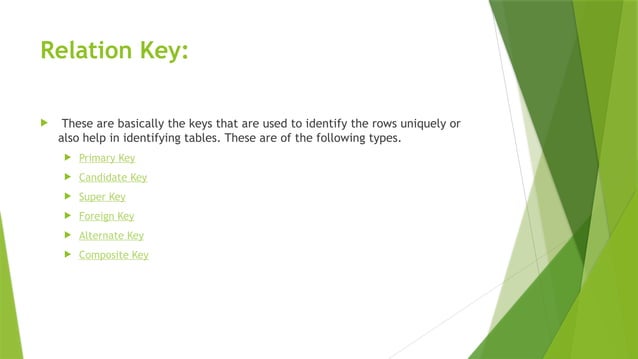 Relational Data Model In Rdbms Keys Pptx