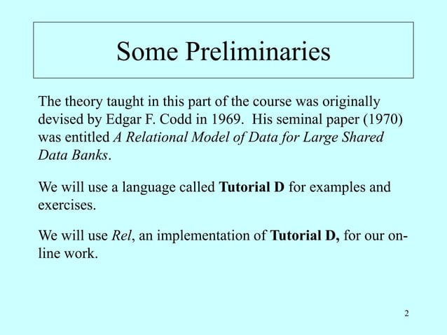 Relational dbms | PPT