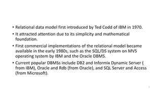 Relational model | PPTX
