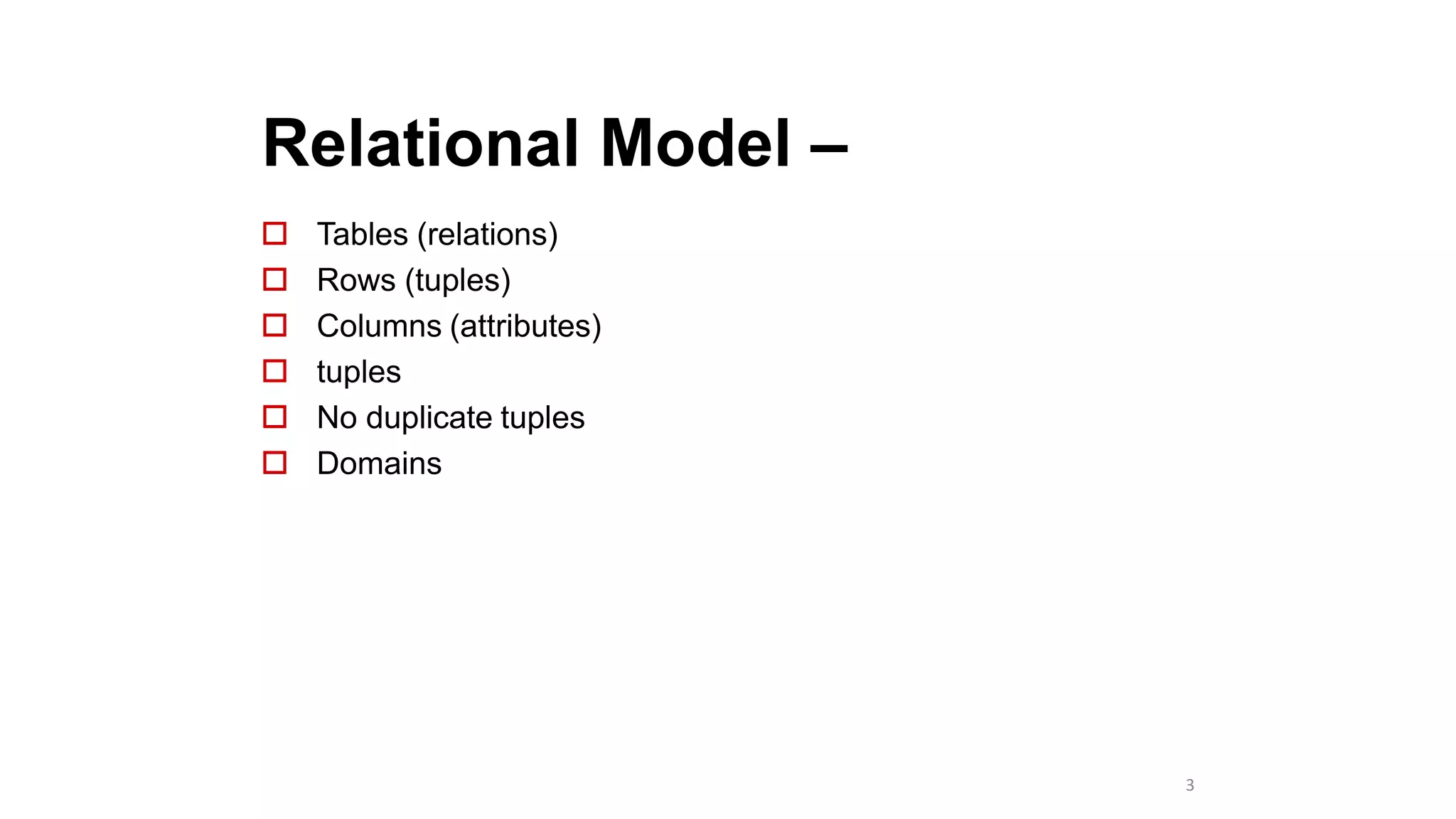 Relational model | PPT