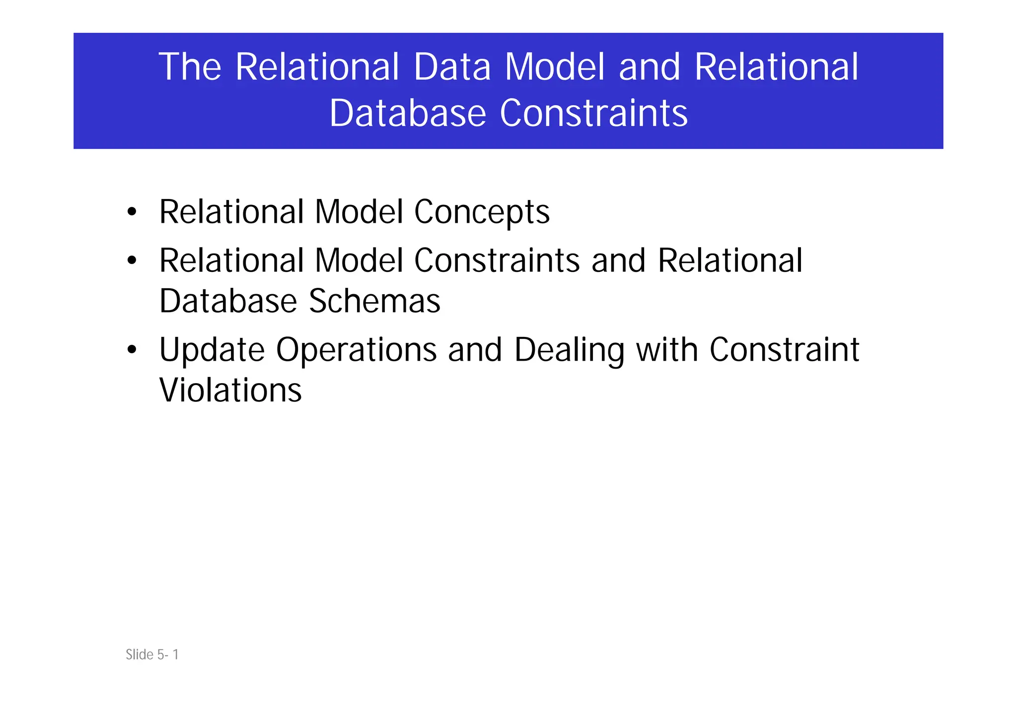Relational Model on Database management PPT | PDF