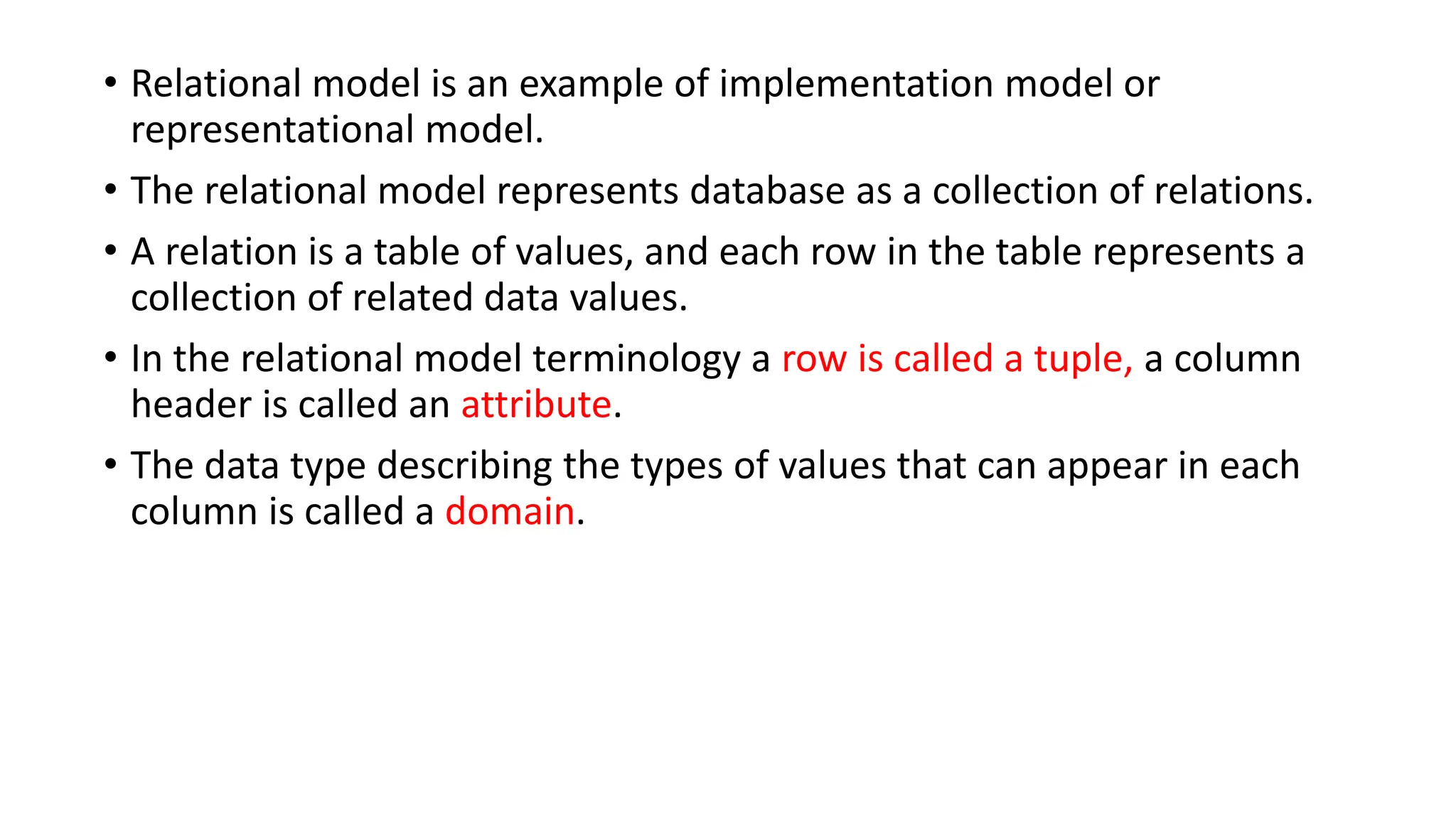 Relational model introduction .pptx | Databases | Computer Software and Applications