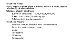 Relational model introduction .pptx | Databases | Computer Software and ...