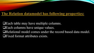 Relational model and its utility%28 rajkumar%29.pptx