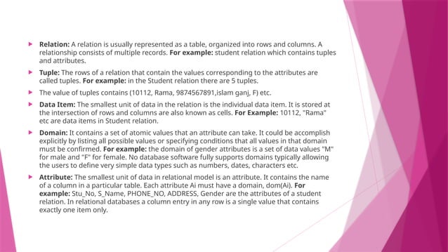 Relational Model in DBMS detail explanation | PPTX | Databases | Computer Software and Applications