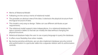 Relational Model in DBMS detail explanation | PPTX | Databases | Computer Software and Applications