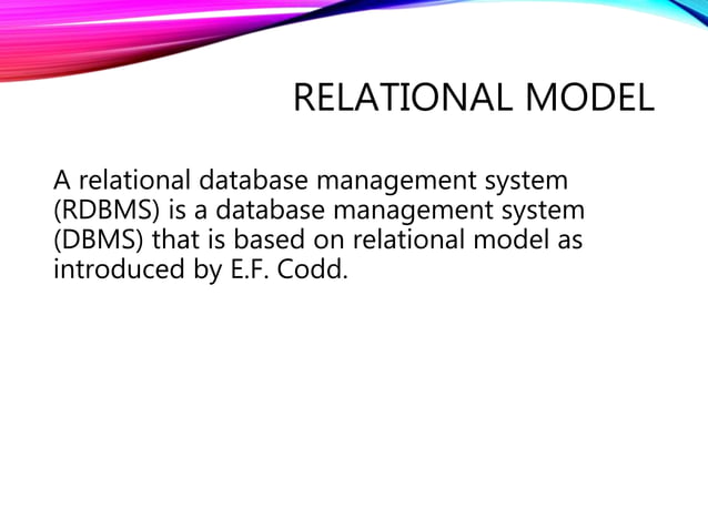 Relational models | PPT