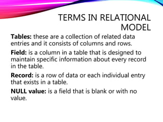 Relational models | PPT
