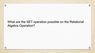 Relational operation final | PPTX