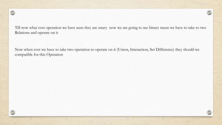 Relational operation final | PPTX