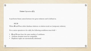 Relational operation final | PPTX