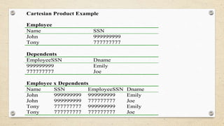 Relational operation final | PPTX