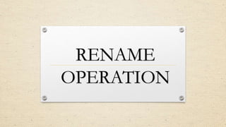 Relational operation final | PPTX