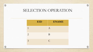 Relational operation final | PPTX