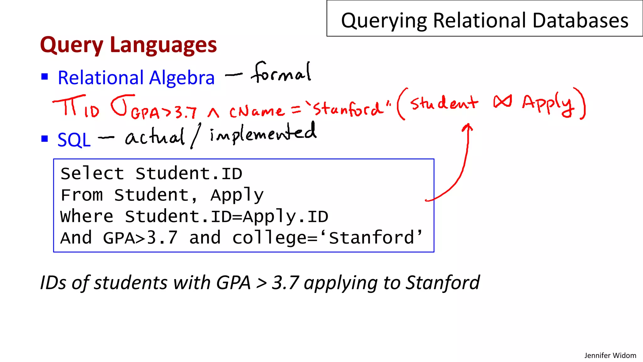 Relational querying | PPT