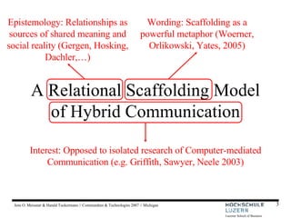 Relational_Scaffolding_Model_of_Hybrid_Communication | PPT