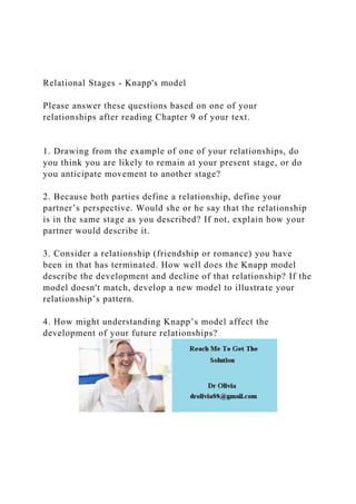 Relational Stages - Knapps modelPlease answer these questio.docx