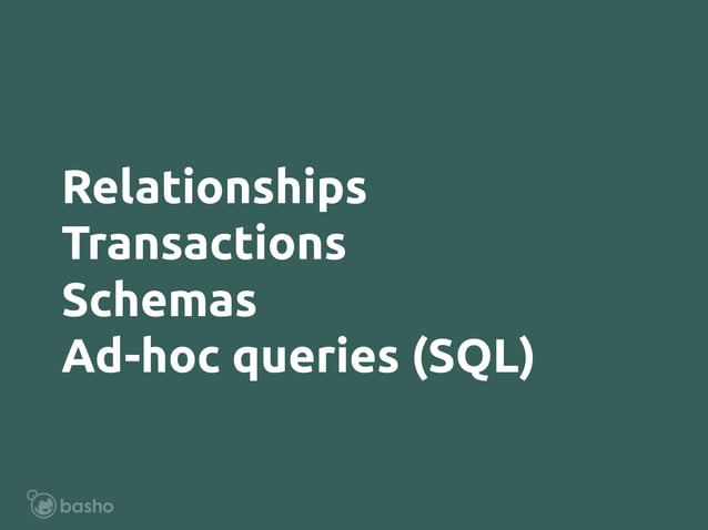 Relational Databases to Riak | PDF | Databases | Computer Software and Applications