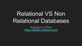 Relational vs Non Relational Databases | PDF