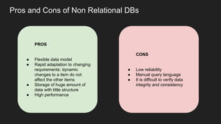 Relational vs Non Relational Databases | PDF