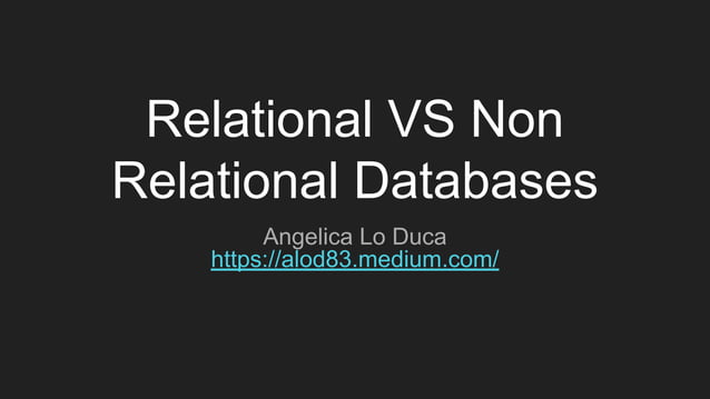 Relational vs Non-Relational Databases: Key Differences | PPT