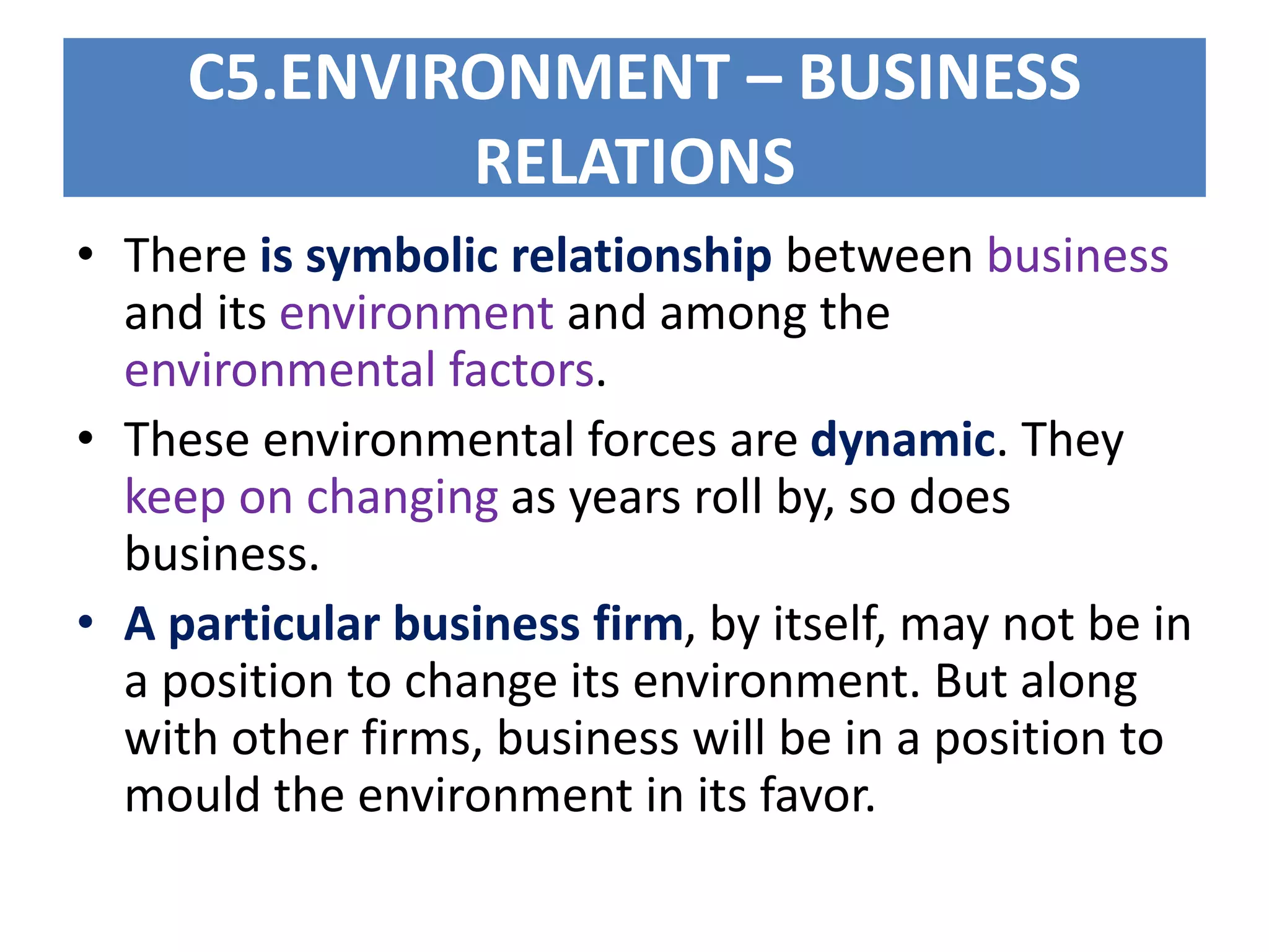 Relation between business & enviornment | PPTX