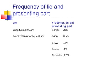 Relation between fetus & pelvis | PPT