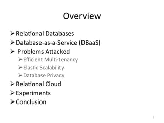 Relational Cloud | PDF | Databases | Computer Software and Applications